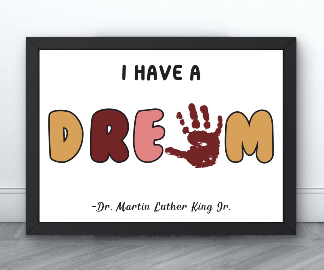 MLK Day Handprint Craft Printable | Martin Luther King Jr Activity for ...
