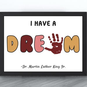 MLK Day Handprint Craft Printable | Martin Luther King Jr Activity for ...