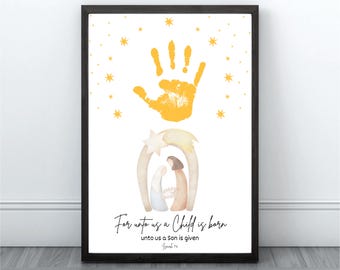 Nativity Christmas Handprint Craft, Holiday Handprint, Sunday School ...