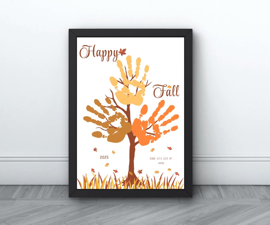 Fall Handprint Tree Art: Autumn Keepsake Craft (PDF & JPG) - Etsy