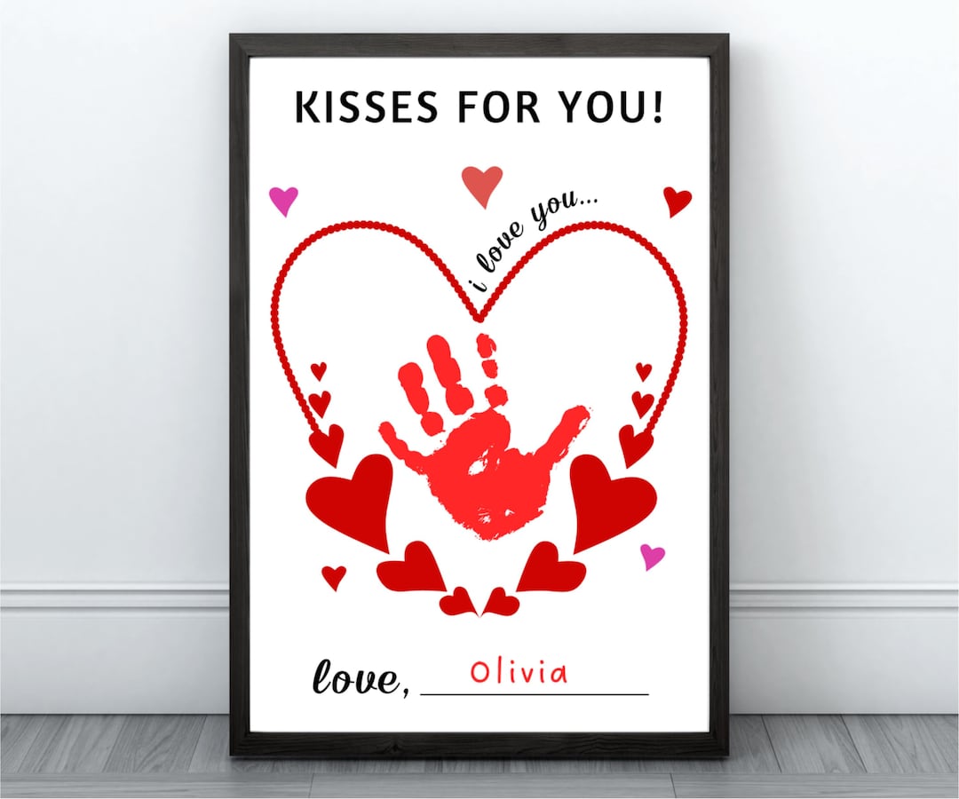 Valentine’s Day Handprint Art for Kids – Toddler & Preschool Keepsake ...
