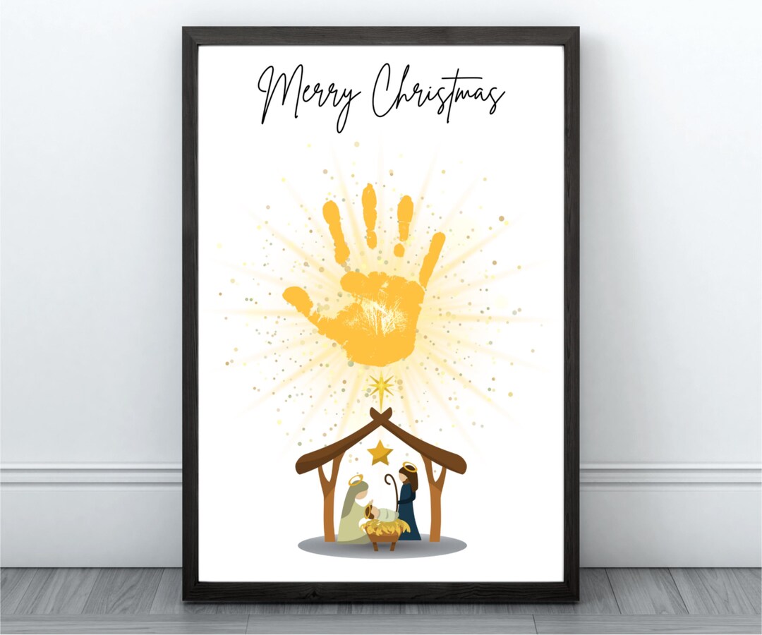 Nativity Christmas Handprint Craft, Holiday Handprint Activity, Sunday ...