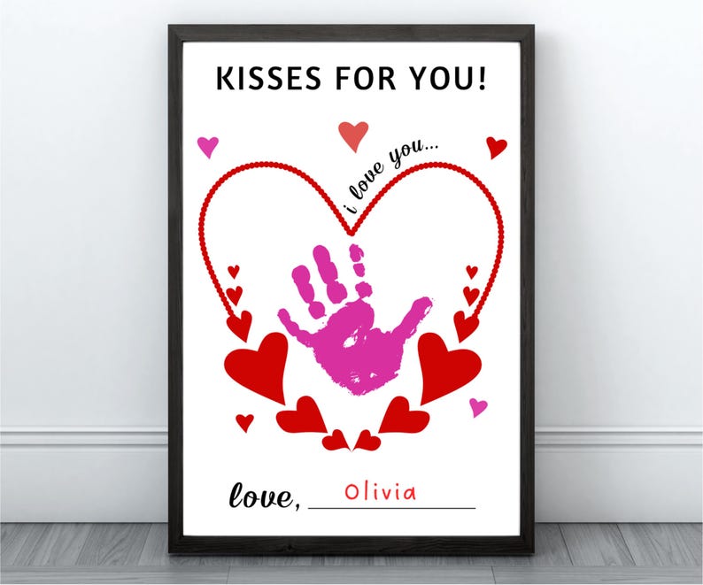 Valentine’s Day Handprint Art for Kids – Toddler & Preschool Keepsake ...