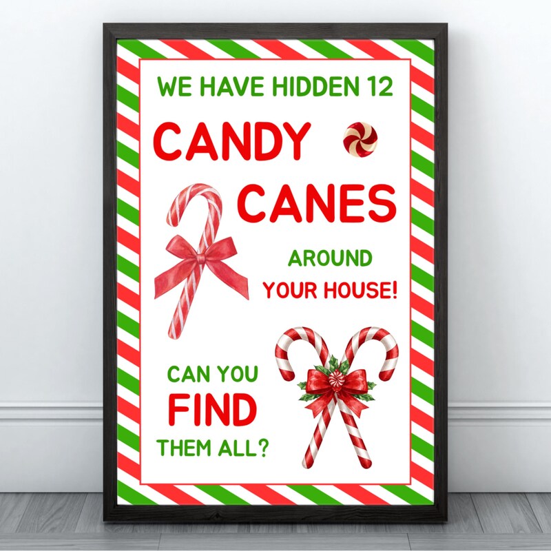 Candy Cane Sign - Etsy