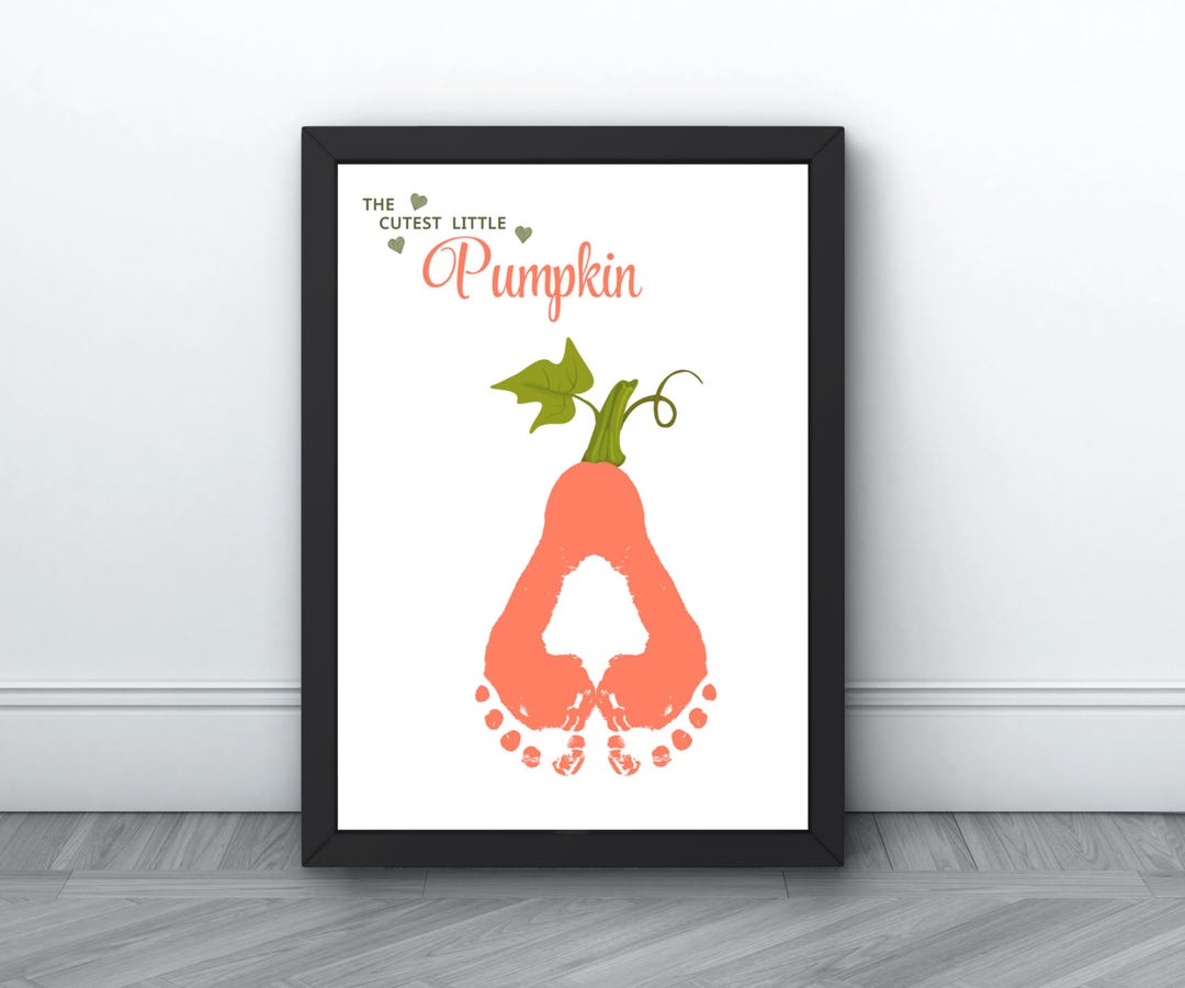 The Cutest Little Pumpkin Footprint Template – DIY Thanksgiving ...