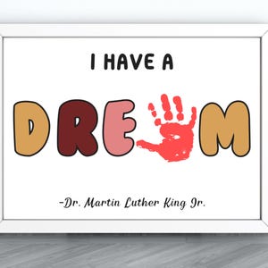 MLK Day Handprint Craft Printable | Martin Luther King Jr Activity for ...