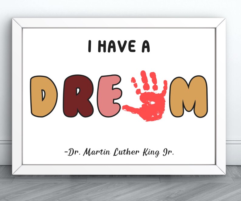 MLK Day Handprint Craft Printable | Martin Luther King Jr Activity for ...