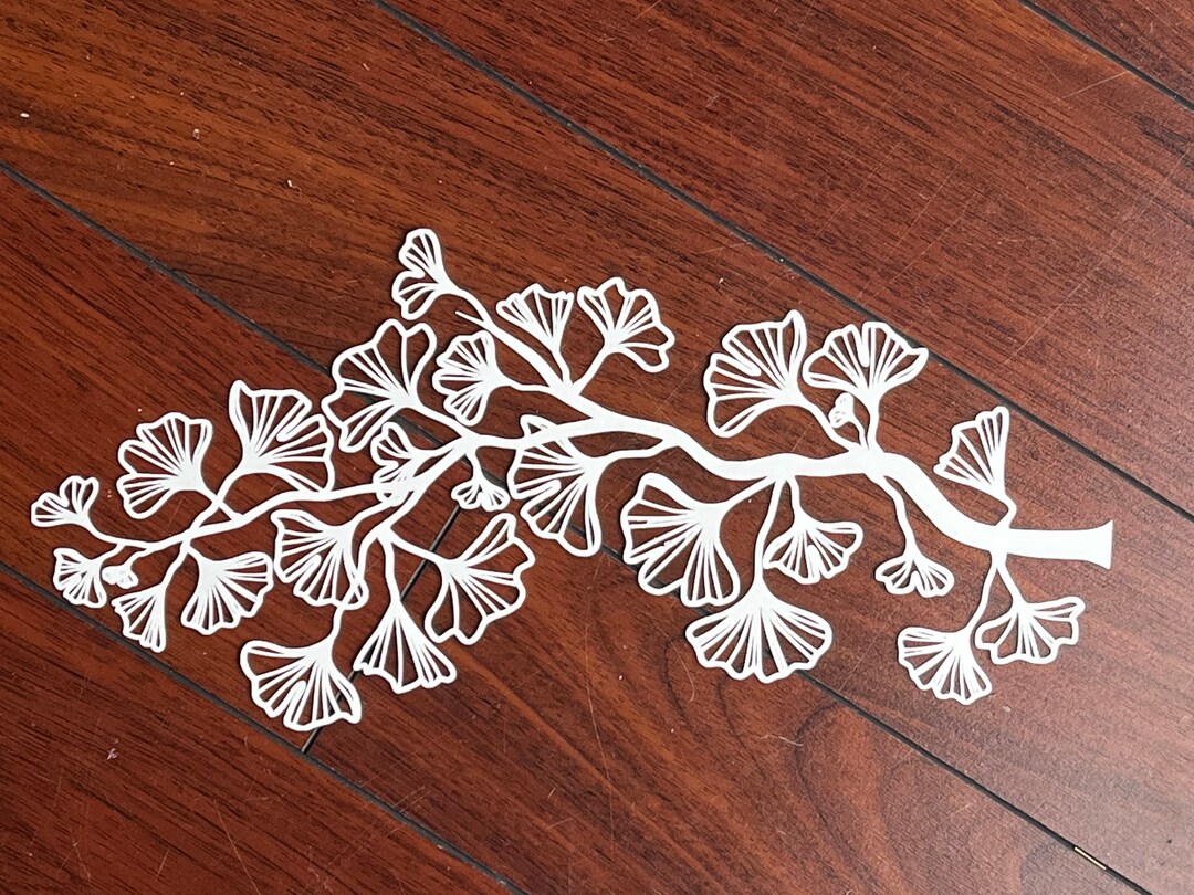 STENCIL MASK | Gingko Leaf Branch | Gelli Plate | Reusable Stencil ...