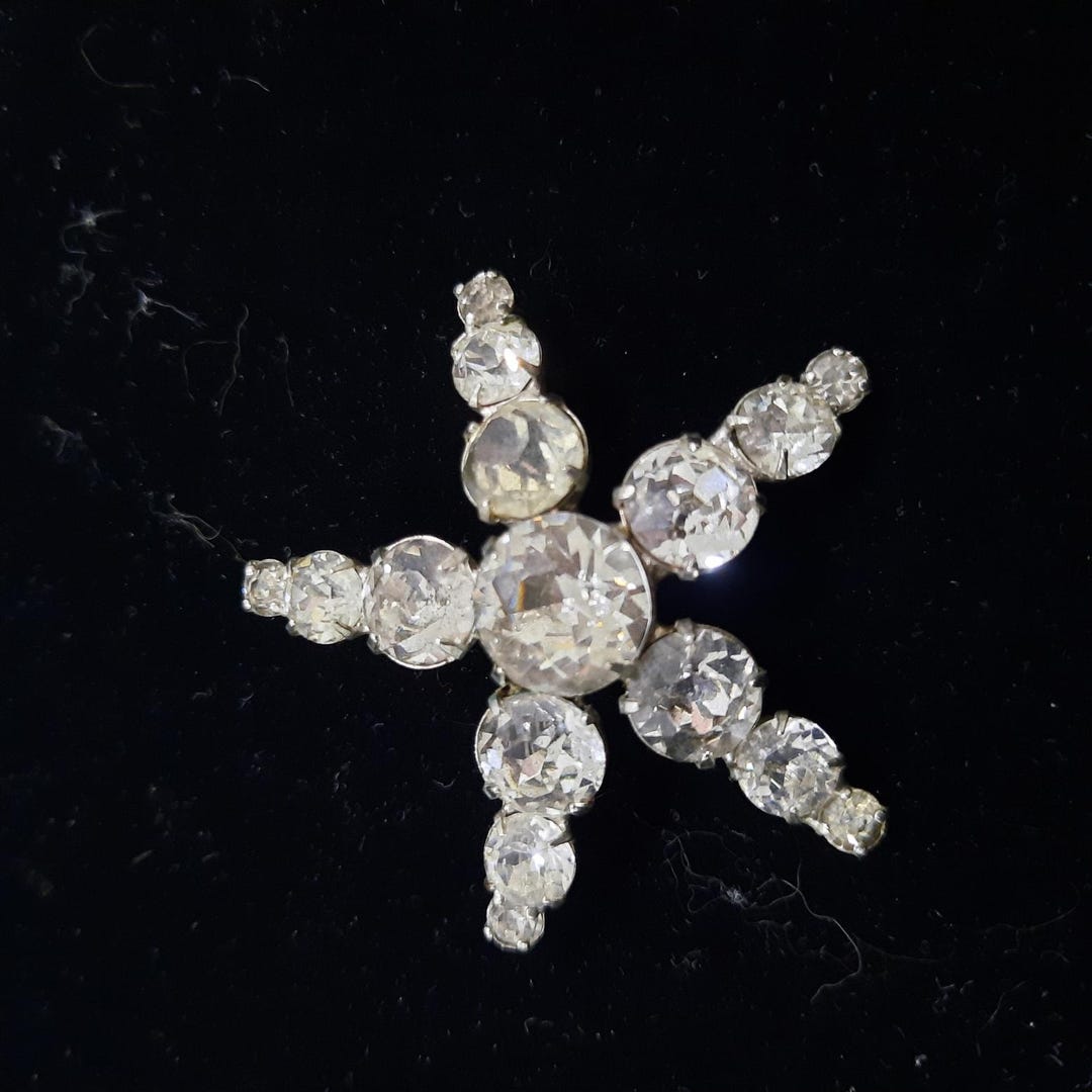Crystal 5 Point Star Brooch - Etsy