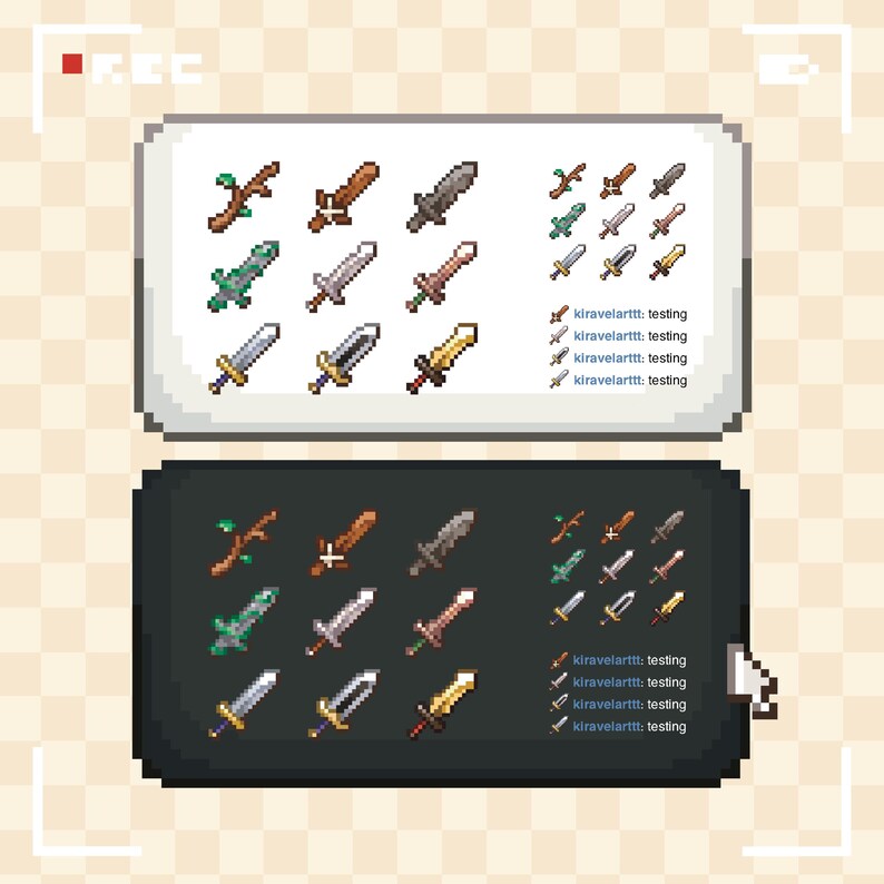 Pixel Art RPG Sword Twitch Badges: Premade Streaming Assets, RPG Stream ...