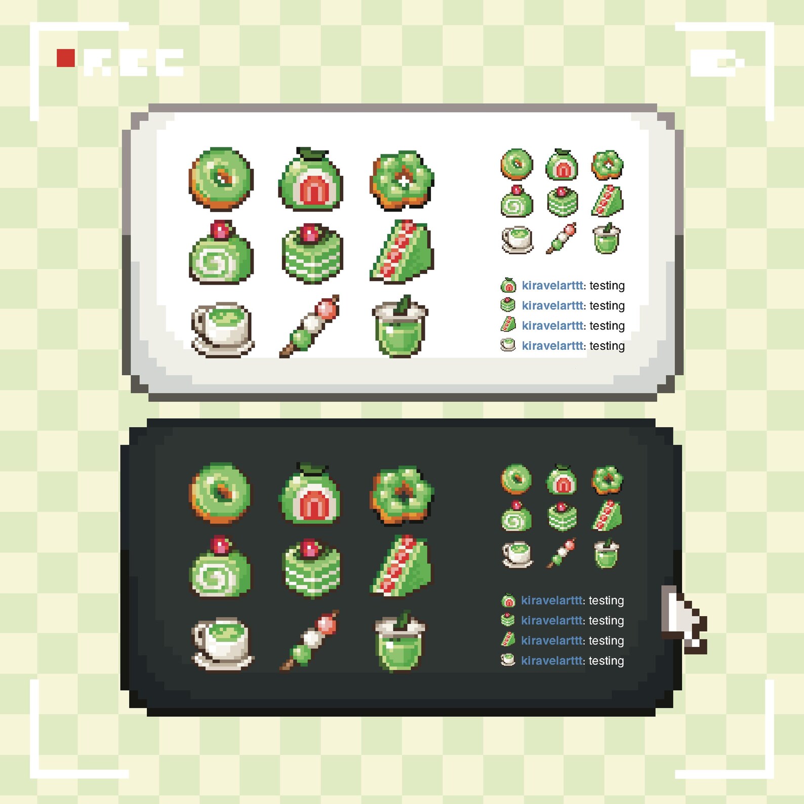 Pixel Art Matcha Twitch Badges: Kawaii Green Streaming Icons, Pixel ...