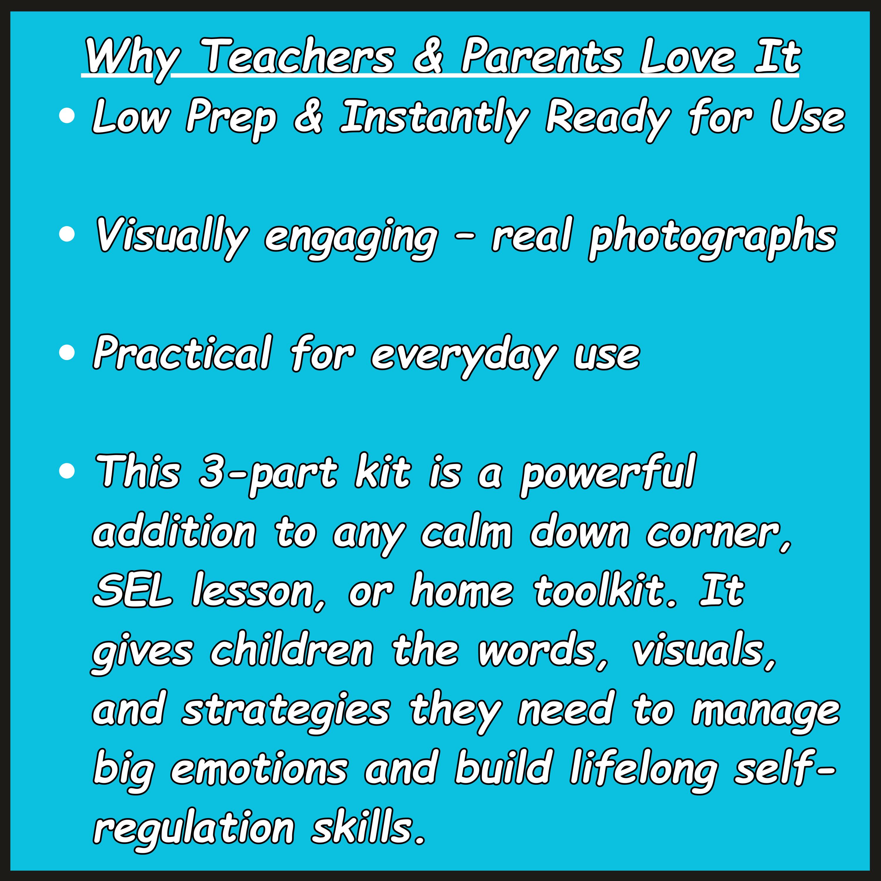 3 Part Calm Down Corner Activity Pre-k to Early Elementary Social ...