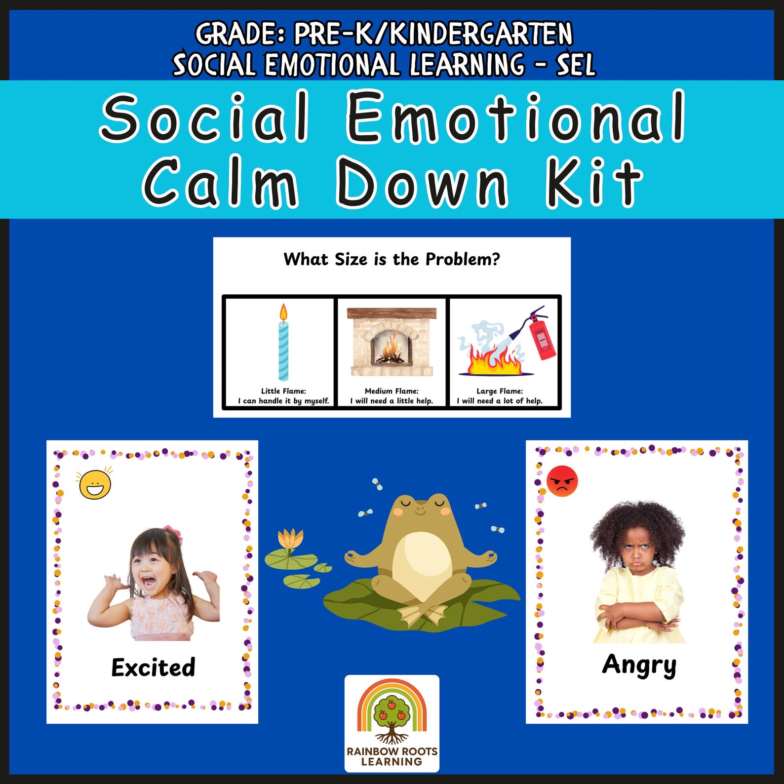 3 Part Calm Down Corner Activity Pre-k to Early Elementary Social ...