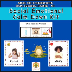 3 Part Calm Down Corner Activity Pre-k to Early Elementary Social ...