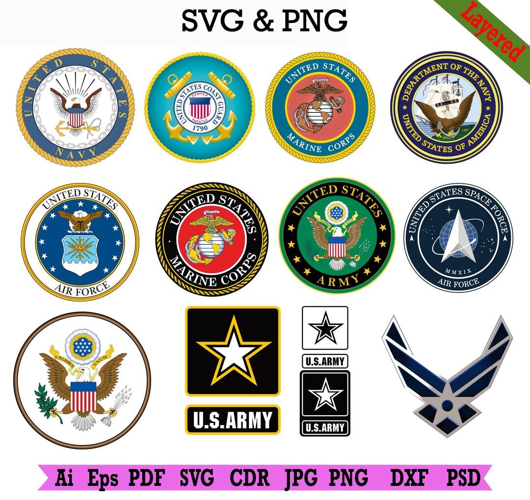 US Military Logos – Vector SVG, PNG, and More (digital Download) - Etsy UK