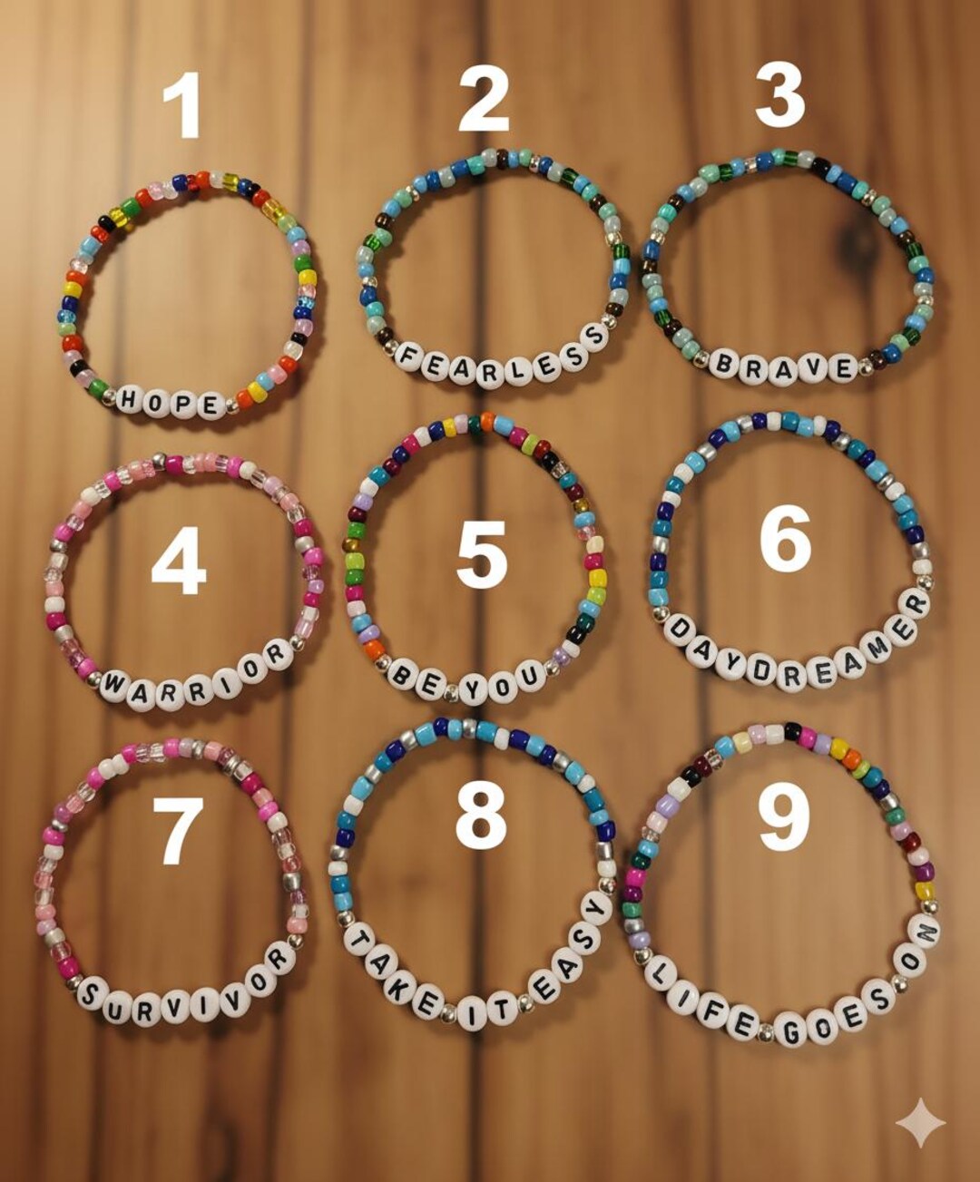Personalized Word Bead Bracelets - Choose Your Motivation! - Etsy