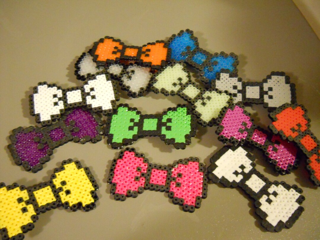 8-bit Perler Bead Bow/bowtie - Etsy