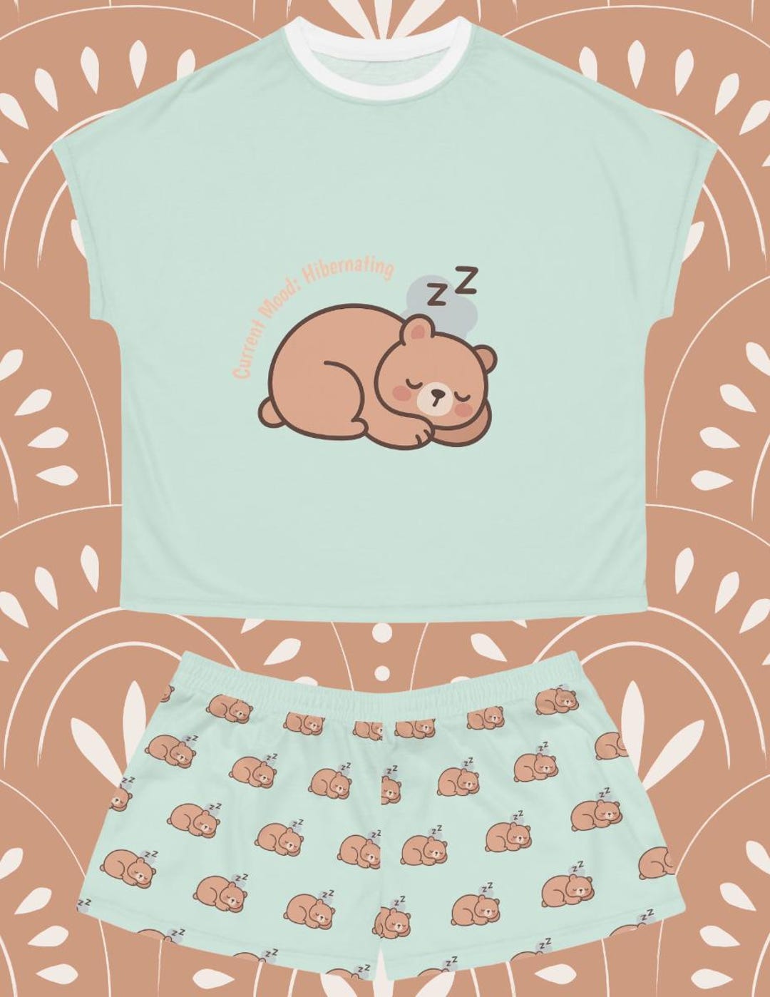 Bearly Awake Pajamas Women's Set - Etsy