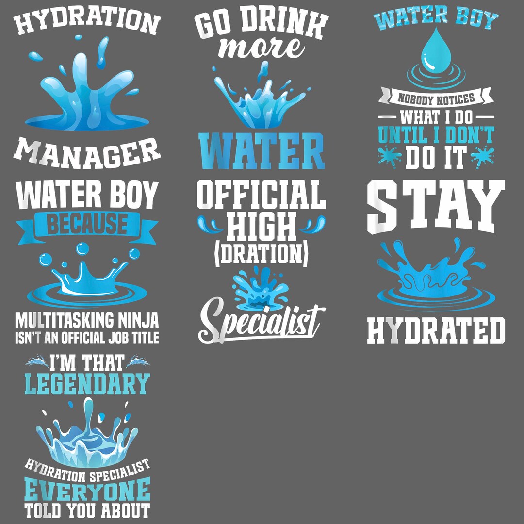 Funny Hydration Specialist PNG, Water Manager Quote Clipart, Retro ...