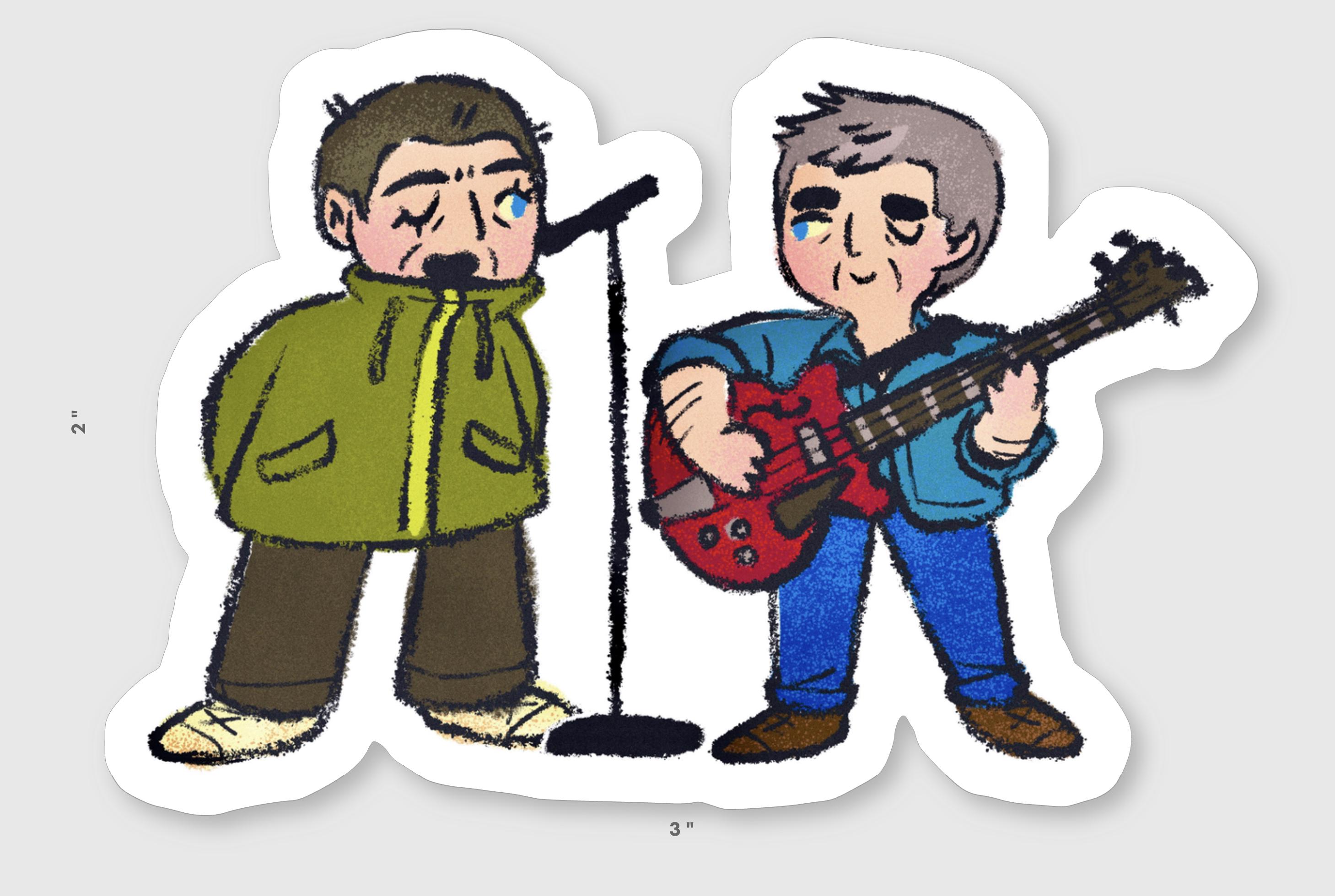 Noel & Liam Gallagher Oasis Live 2025 3" Vinyl Sticker - Etsy