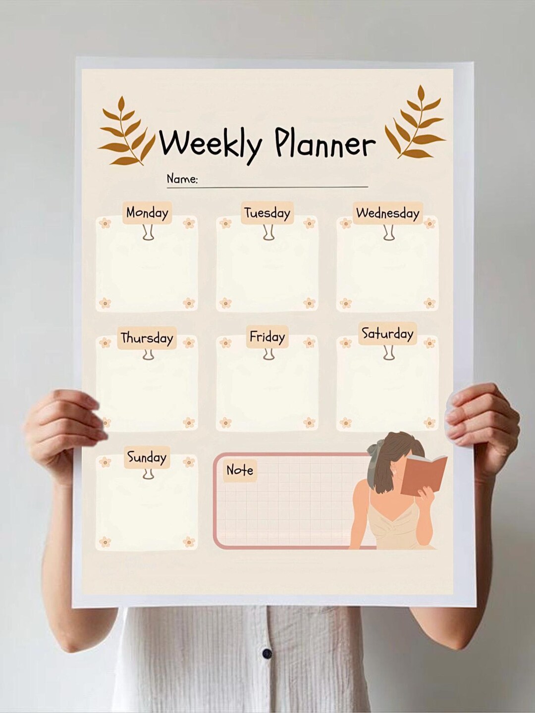 Weekly Planner Printable | Minimalist Weekly Schedule | Digital ...