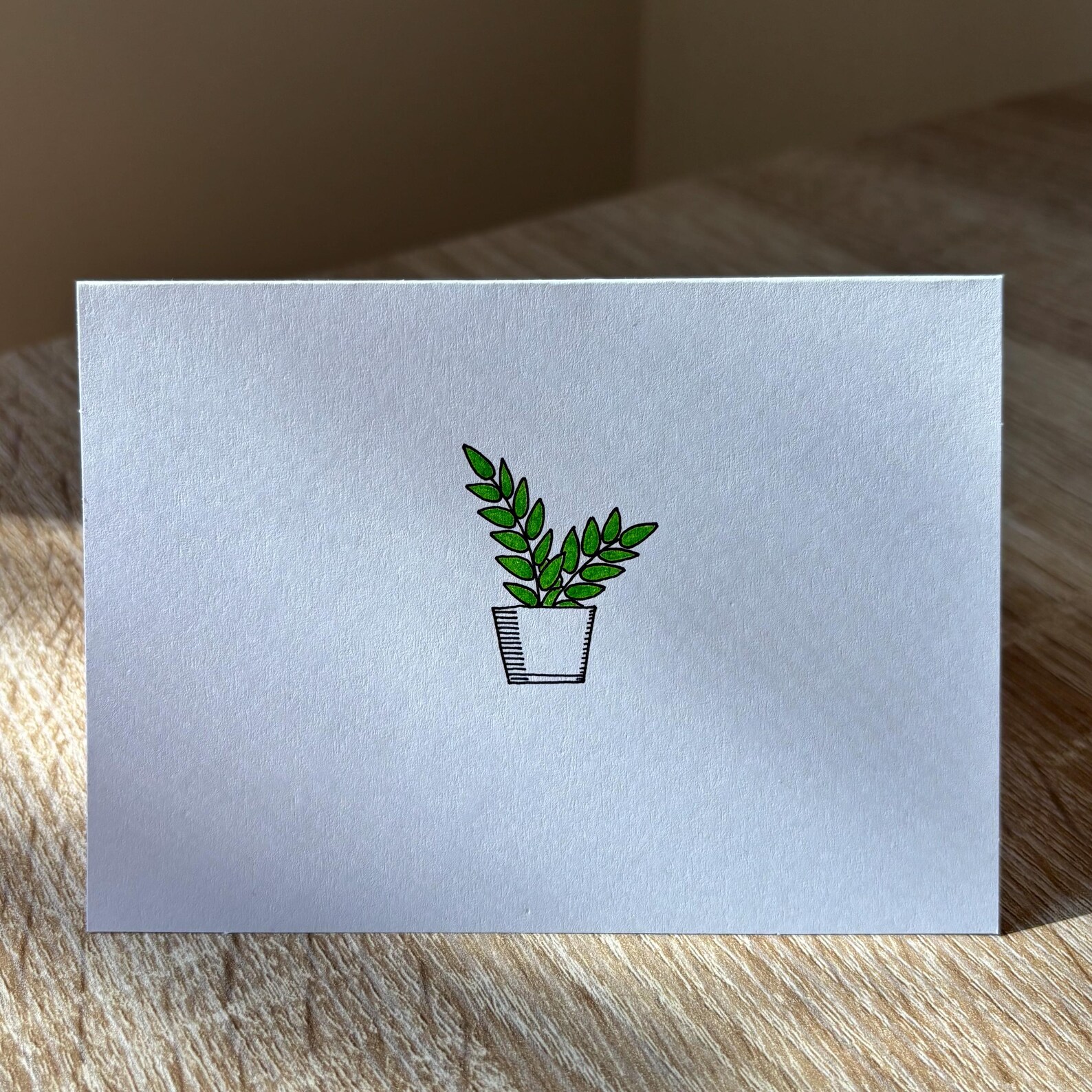 Handmade Potted Plant Card Set: Minimalist Botanical Greeting Cards - Etsy