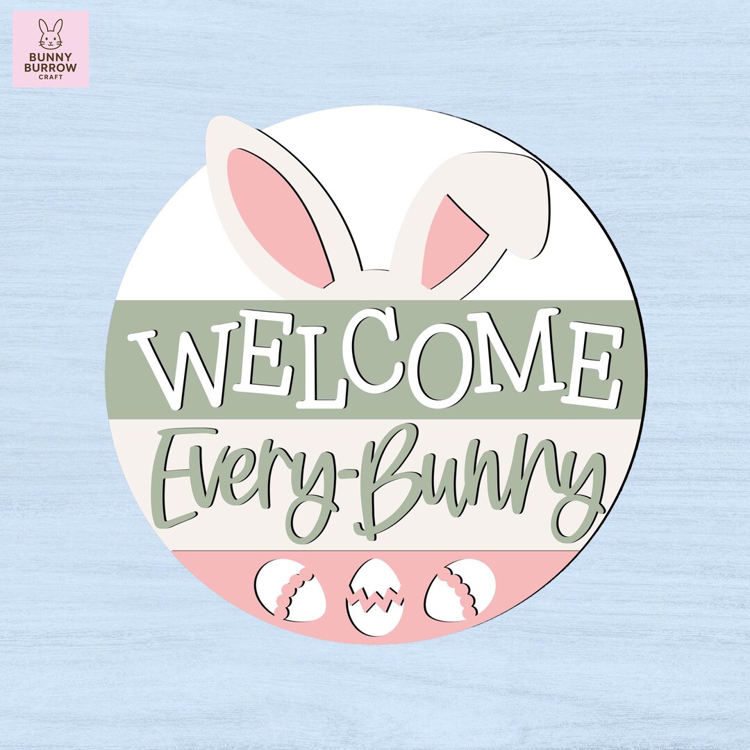 Welcome Every-bunny DIY Kit – DIY Door Decor – Paint Your Own Sign ...