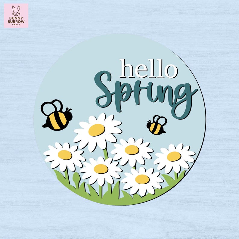 Hello Spring Daisies & Bees DIY Kit – DIY Door Decor – Paint Your Own ...