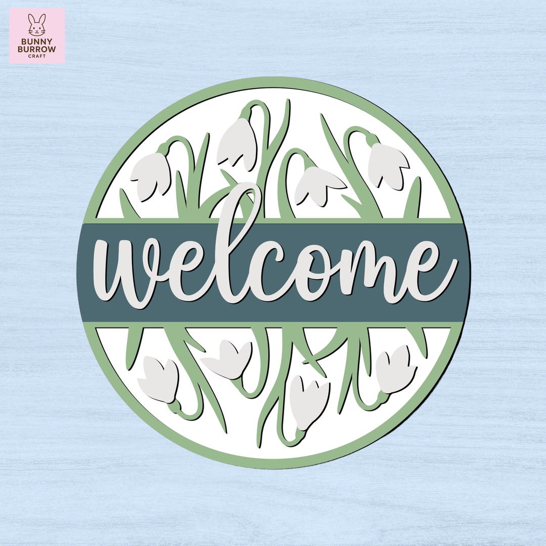 Welcome Snowdrop Sign DIY Kit – DIY Door Decor – Paint Your Own Sign ...