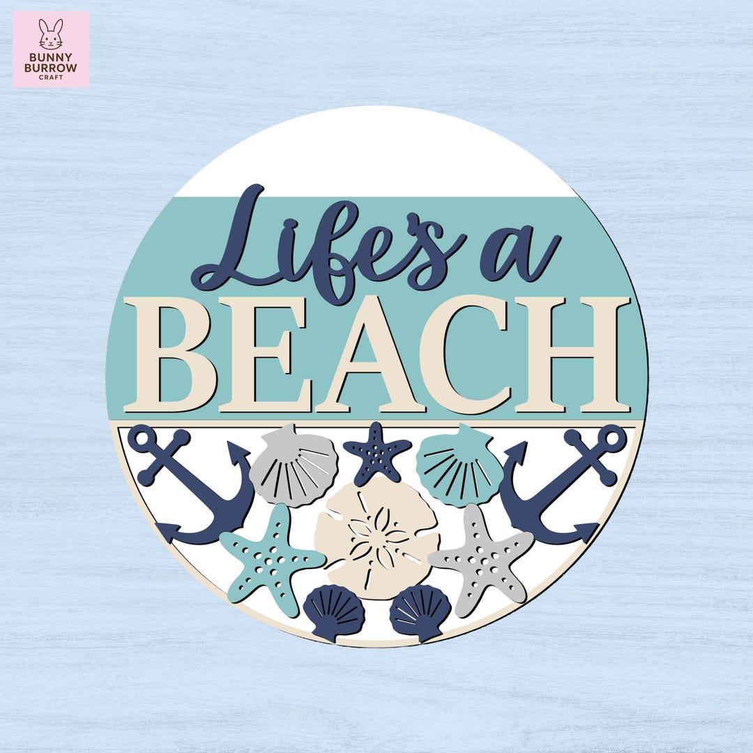 Life's A Beach DIY Kit – DIY Door Decor – Paint Your Own Sign – Laser ...