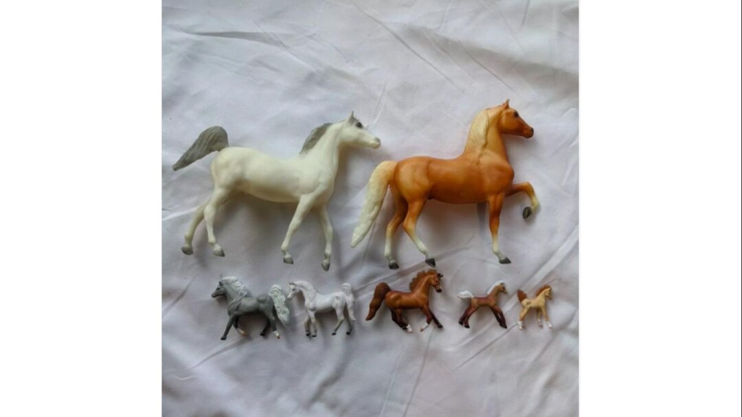 1990s Breyer Horse Lot Set Small Miniature White Brown Baby 90s VTG Toy ...