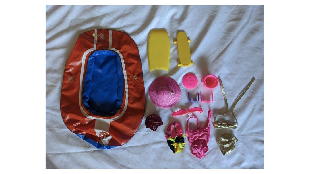 1980s 1990s Outdoor Bathing Suit Bikini Barbie Hat Sunglasses Beach ...