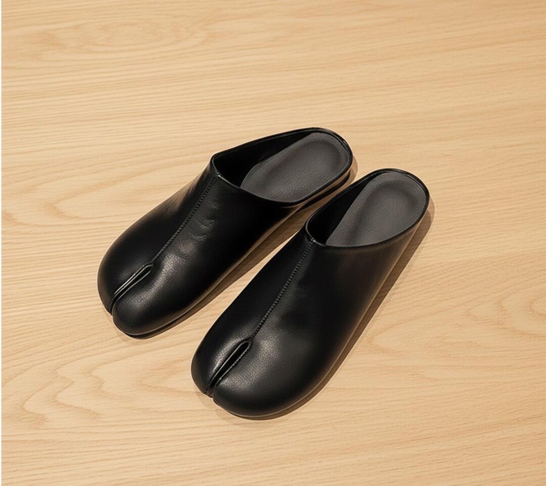 Soft Sheepskin Tabi Mules, Cushioned Ballet Flats, Walkable Everyday ...