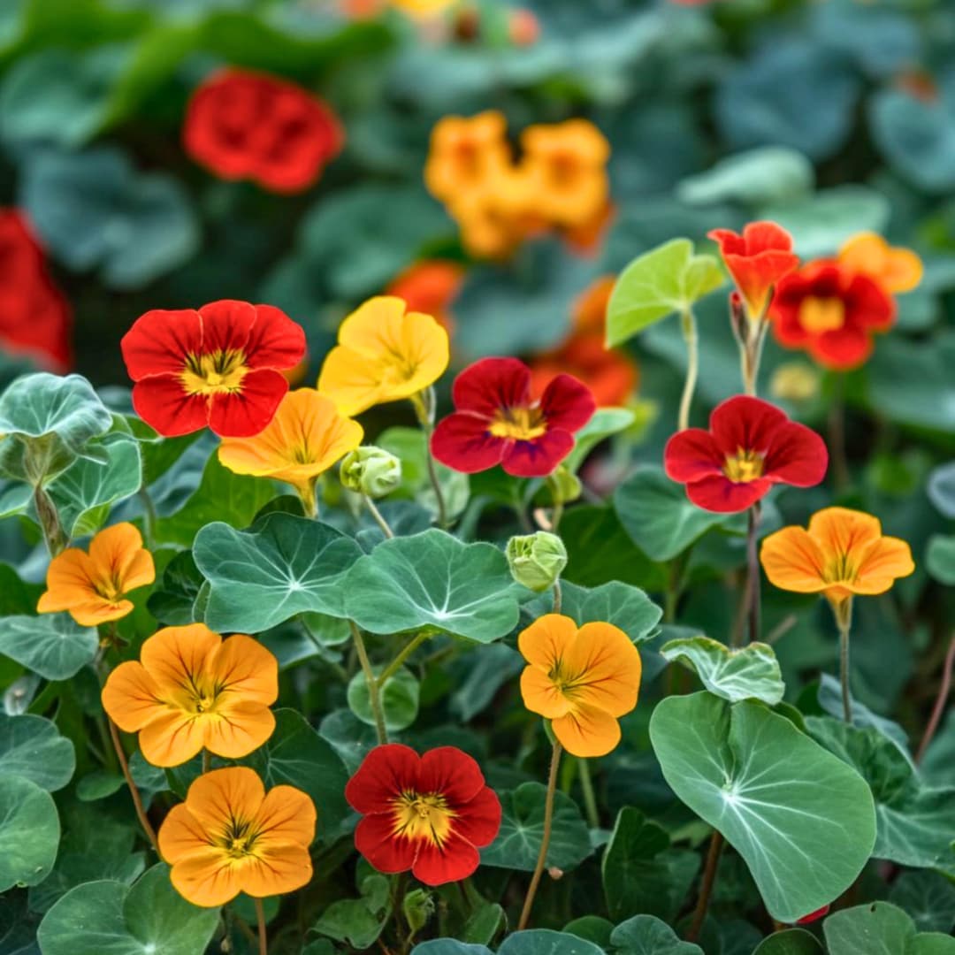 60 Dwarf Nasturtium Mix Seeds | Shade Tolerant Flowers | Drought ...