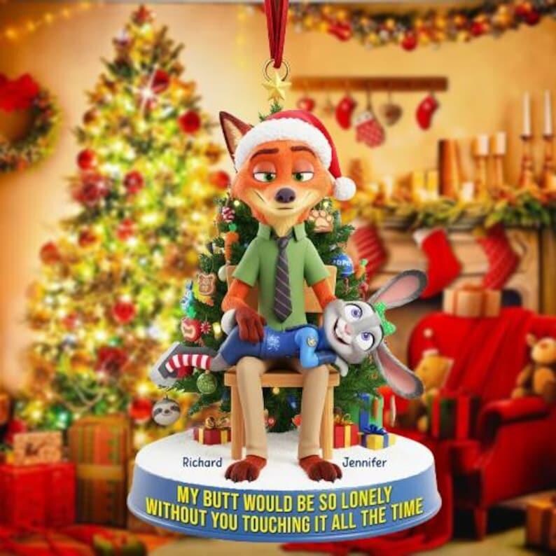 Nick and Judy Zootopia Acrylic Christmas Ornament - Etsy