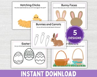 Easter Printable Preschool Activities, Easter Playdough Mats, Toddler ...