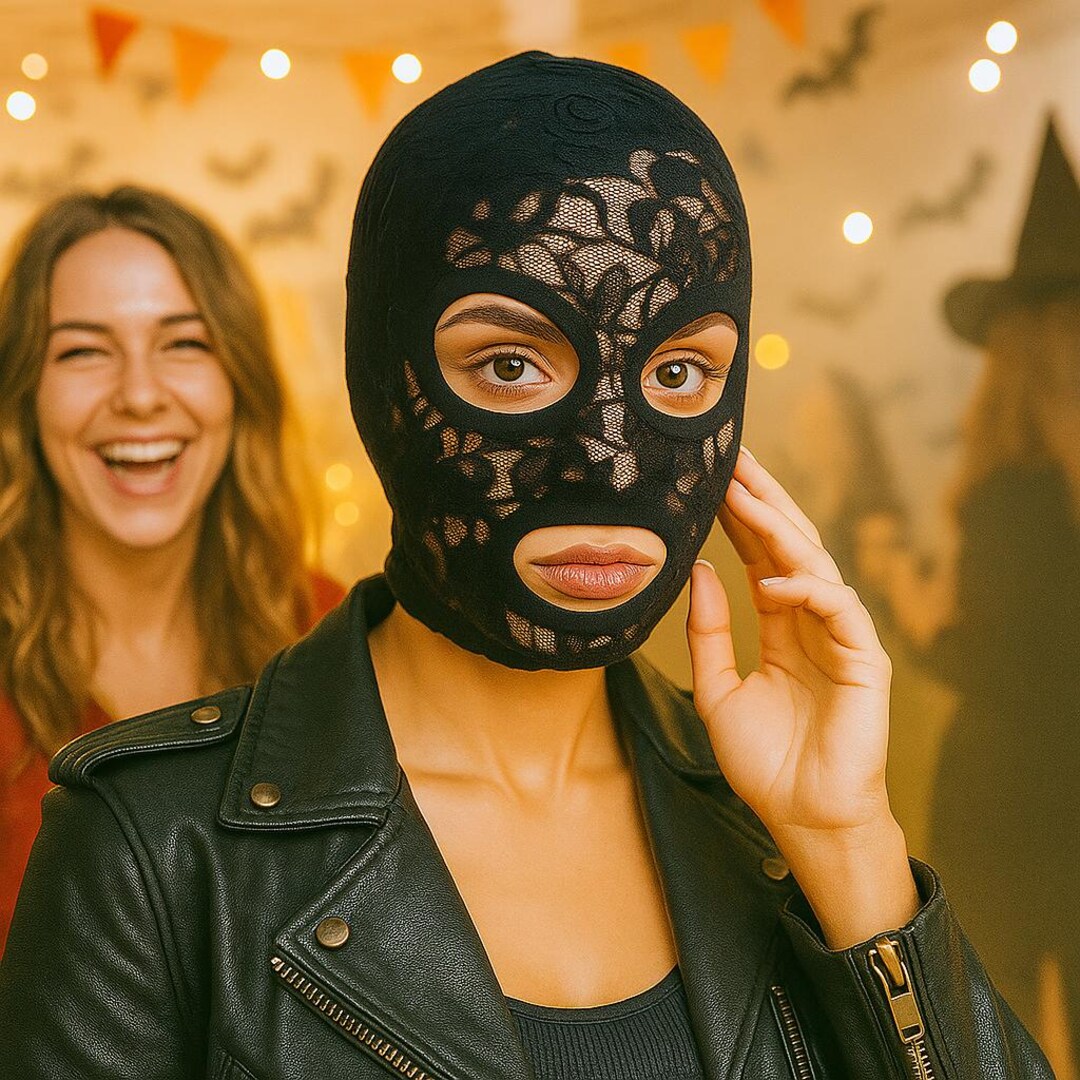 Handmade Lace Mask - Halloween Rave Party Costume, Pole Dance Accessory ...