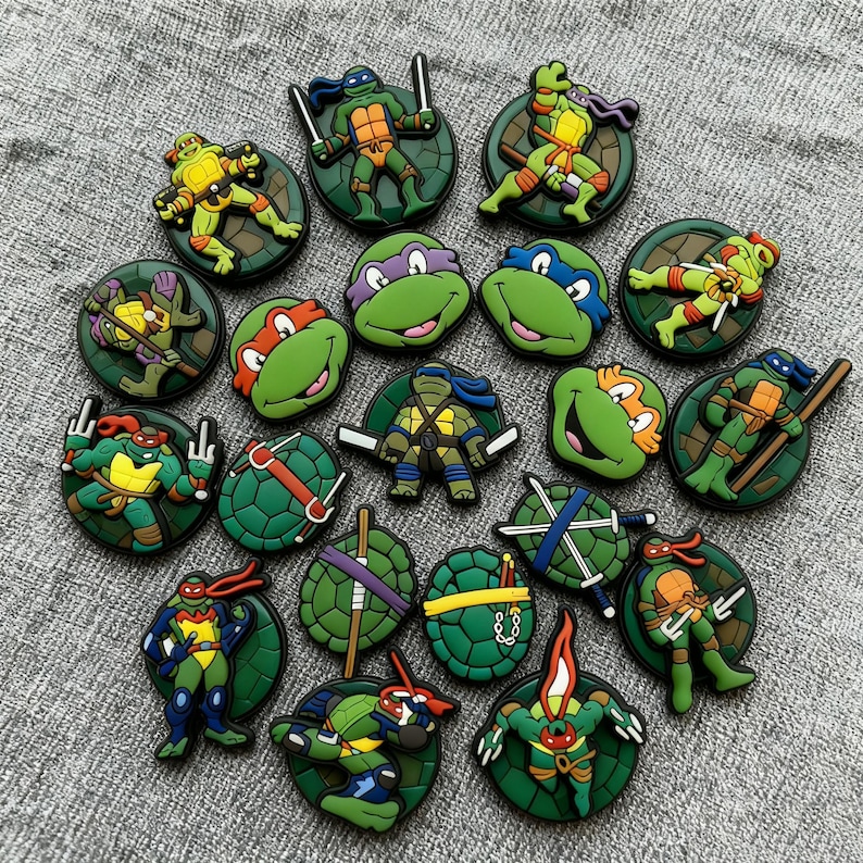 TMNT Croc Charms: Cartoon Turtle Clog Accessories Set - Etsy