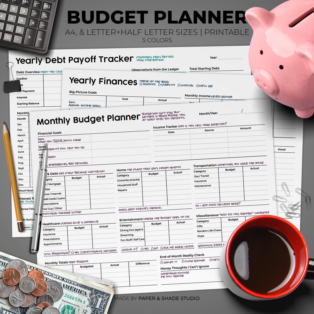 Sarcastic Budget Planner Tracker – ADHD Friendly (digital Download) - Etsy