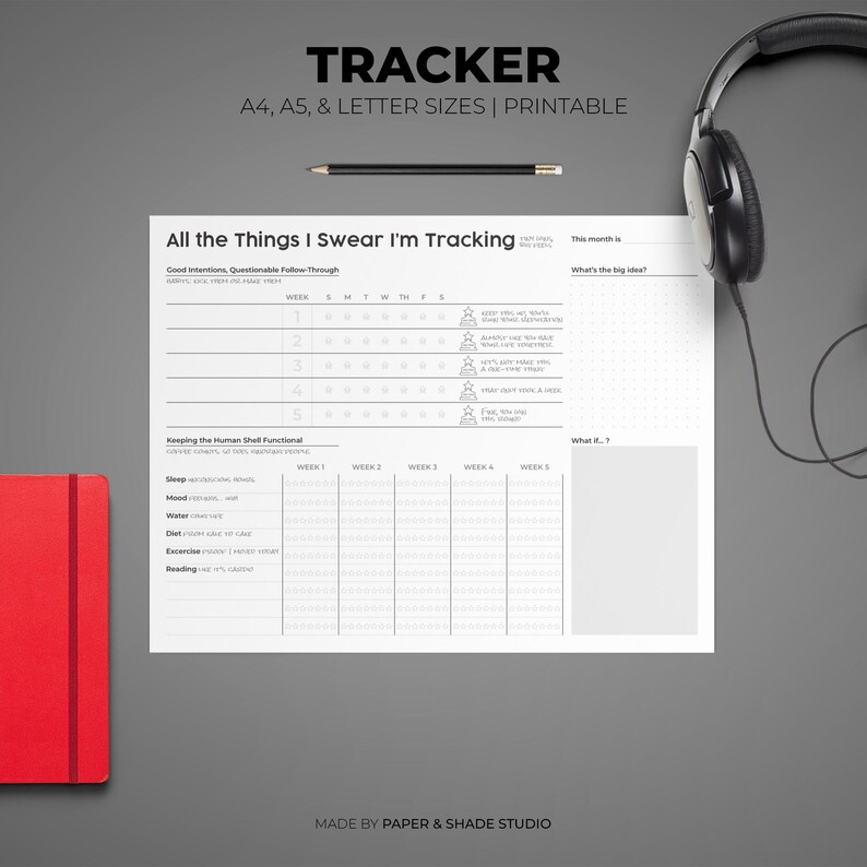 Sarcastic Task Tracker – Printable Habit & Self-care Planner (digital ...