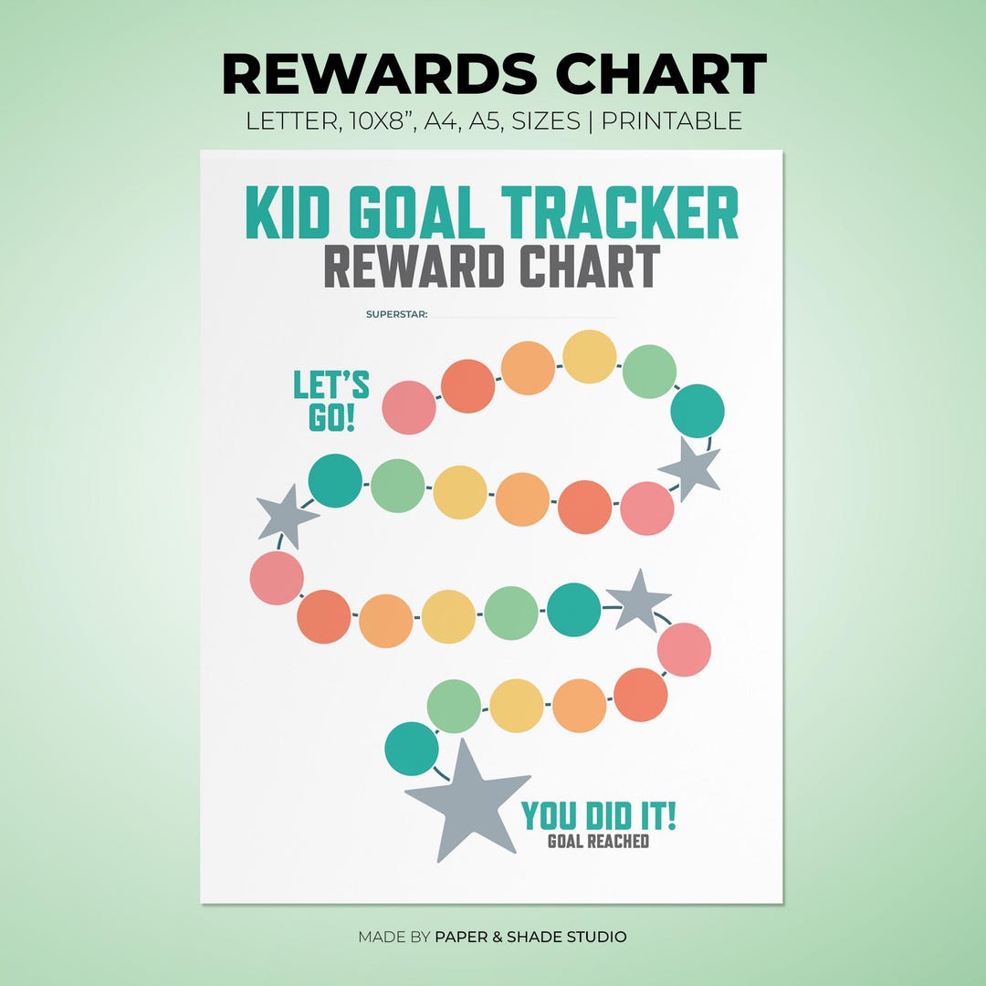 Kids Rewards Charts. Printable. Instant Download–multiple Sizes: Letter ...