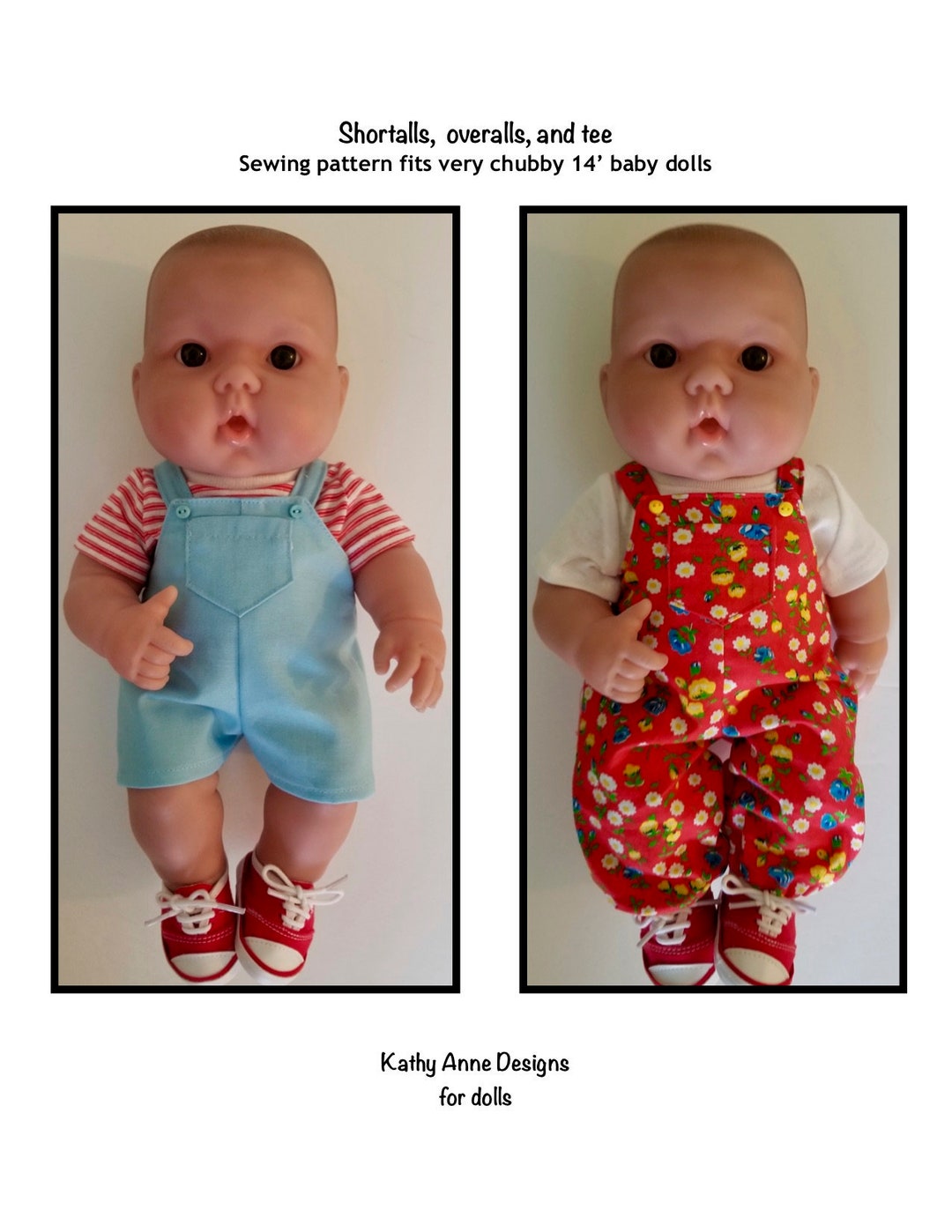 PDF Shortalls, Overalls and Tee Sewing Pattern Fits 14
