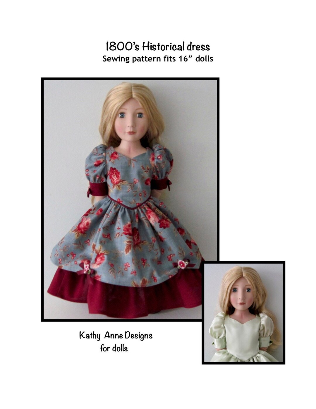 PDF Dress Pattern Fits 16" Dolls, Such as A Girl for All Time - Etsy
