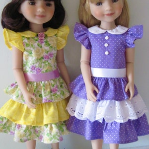 PDF Ruffled Dress Sewing Pattern Fits 15" Slim Dolls, Such as Ruby Red ...