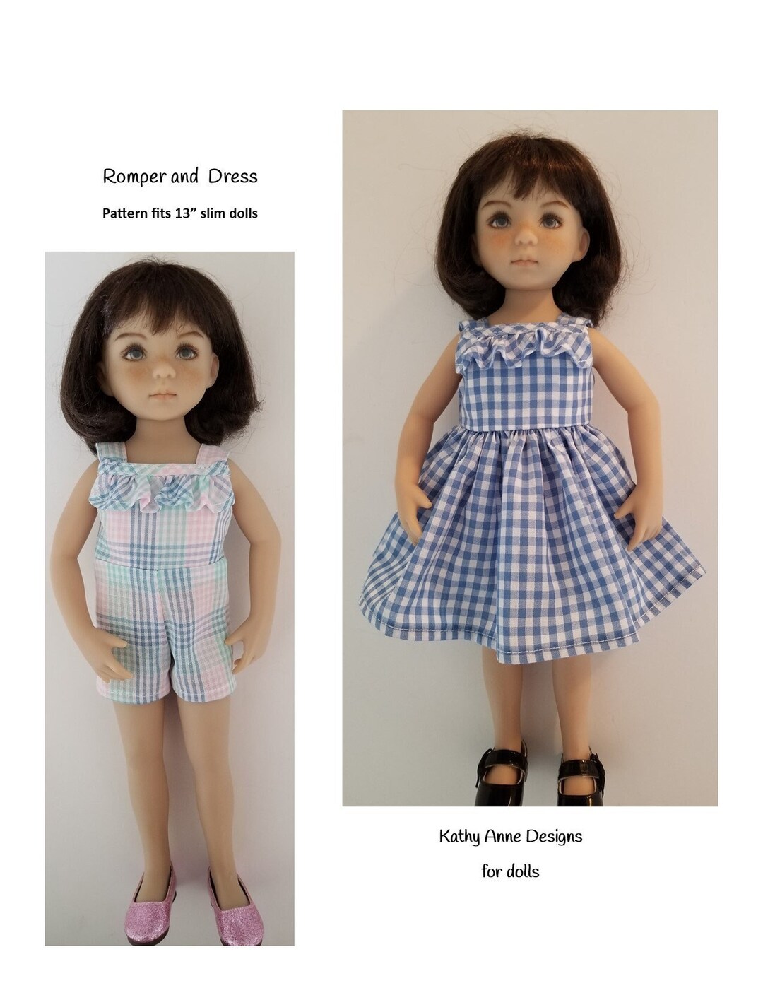 PDF Romper and Sundress Pattern Fits 13" Slim Dolls - Etsy