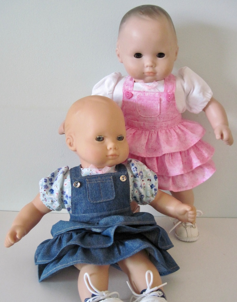 PDF Ruffled Bib Skirt With Tee Sewing Pattern Fits 15" Dolls, Such as ...