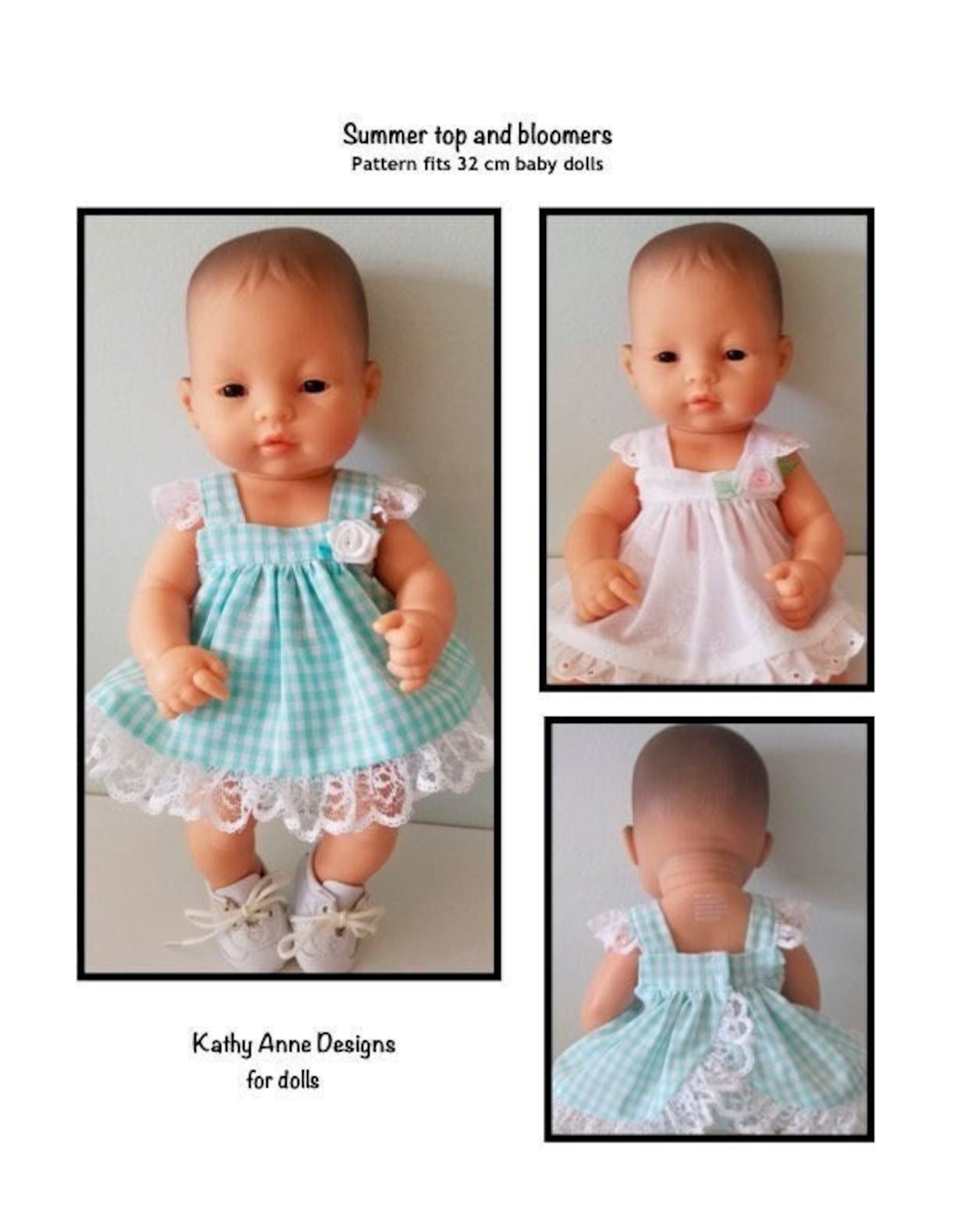 PDF Summer Top and Bloomers Sewing Pattern Fits 32 Cm Baby Dolls, Such ...
