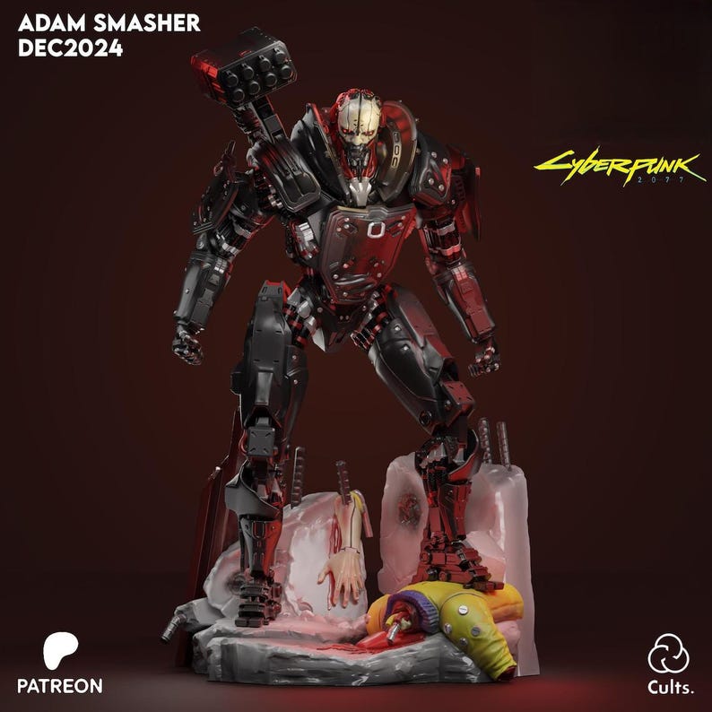Adam Smasher From Cyberpunk 2077 | 3D STL File | Resin Stl File | FDM ...
