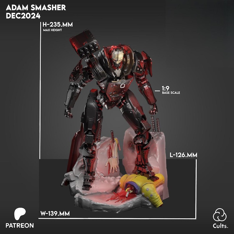 Adam Smasher From Cyberpunk 2077 | 3D STL File | Resin Stl File | FDM ...