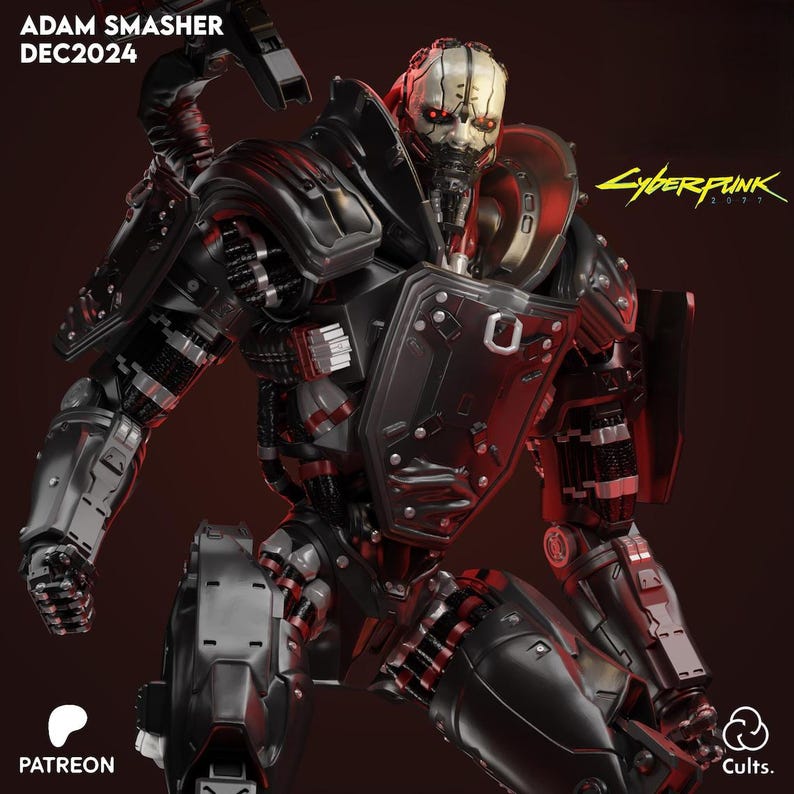 Adam Smasher From Cyberpunk 2077 | 3D STL File | Resin Stl File | FDM ...